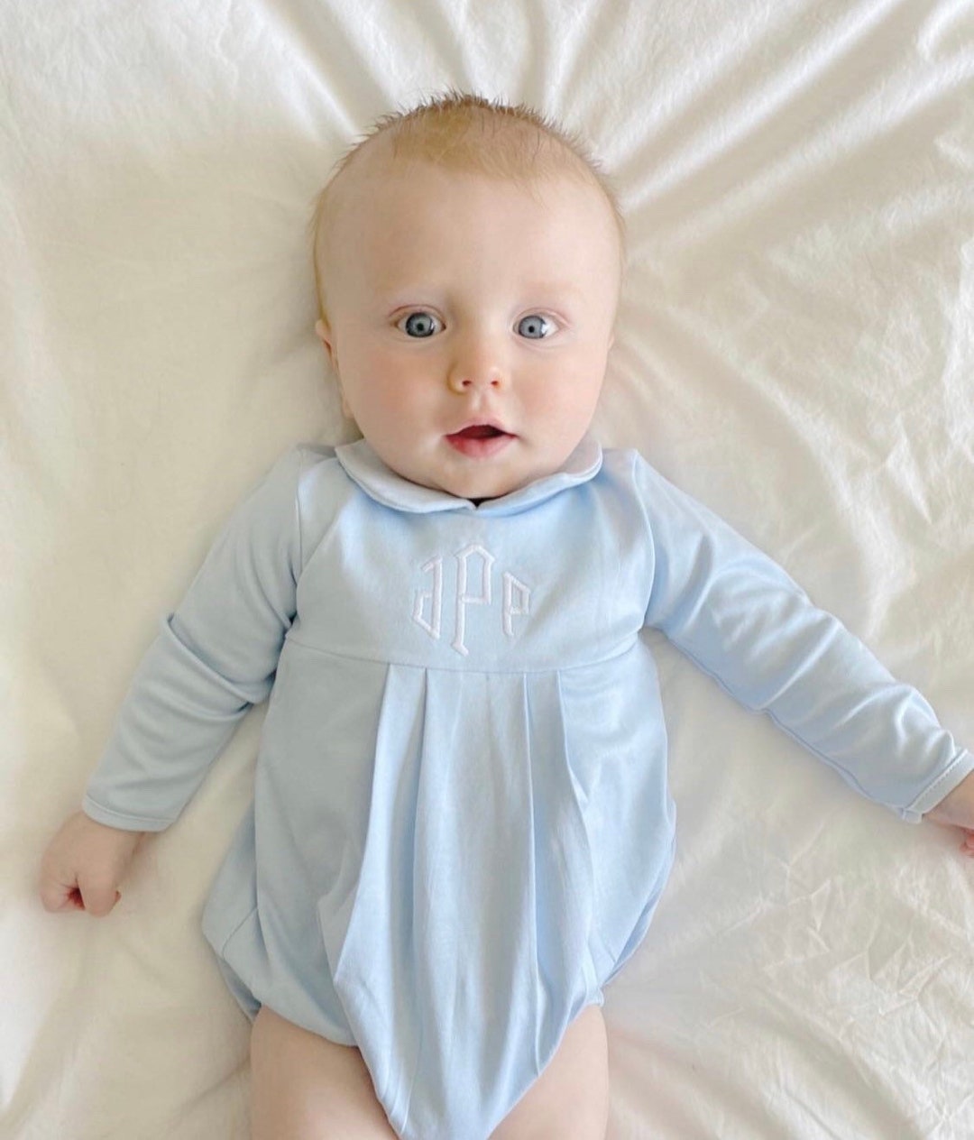 Baby Boy Coming Home Outfit, Monogrammed Bubble, Photo Outfit, Long ...