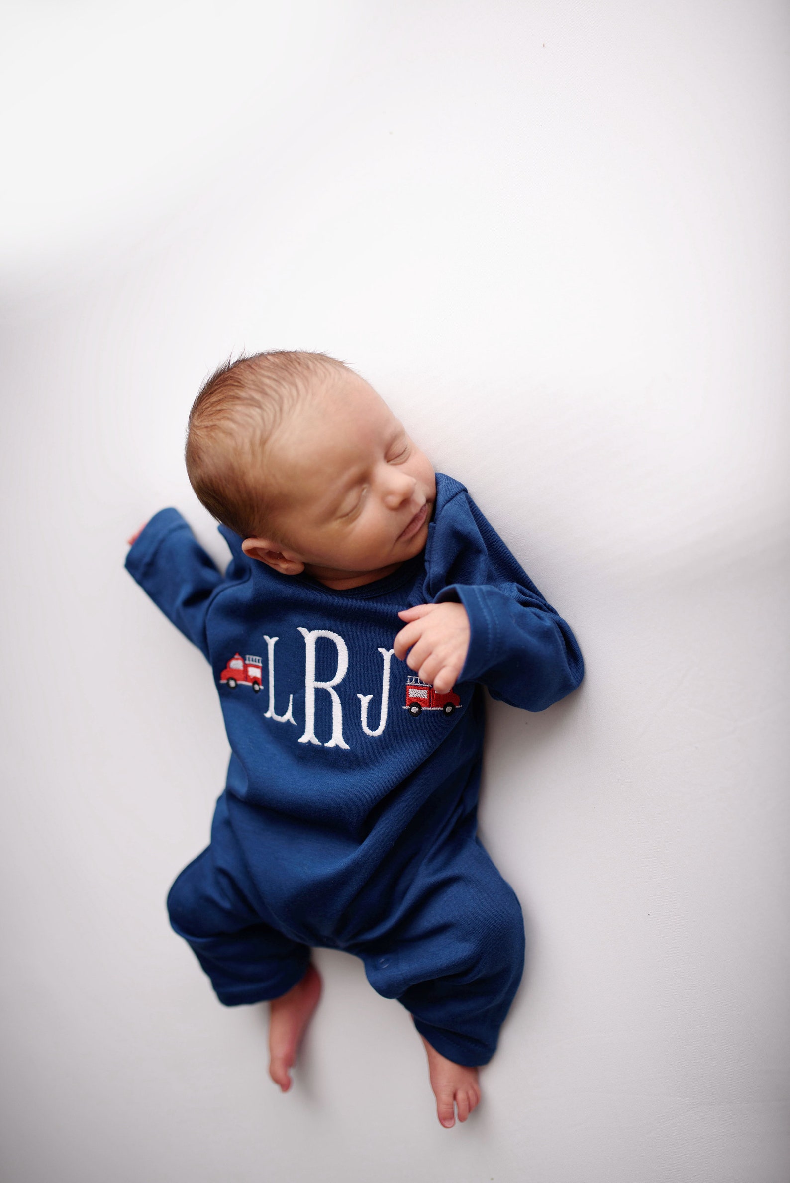 Fireman Baby Boy Coming Home Outfit, Firetruck Baby Shower Gift ...