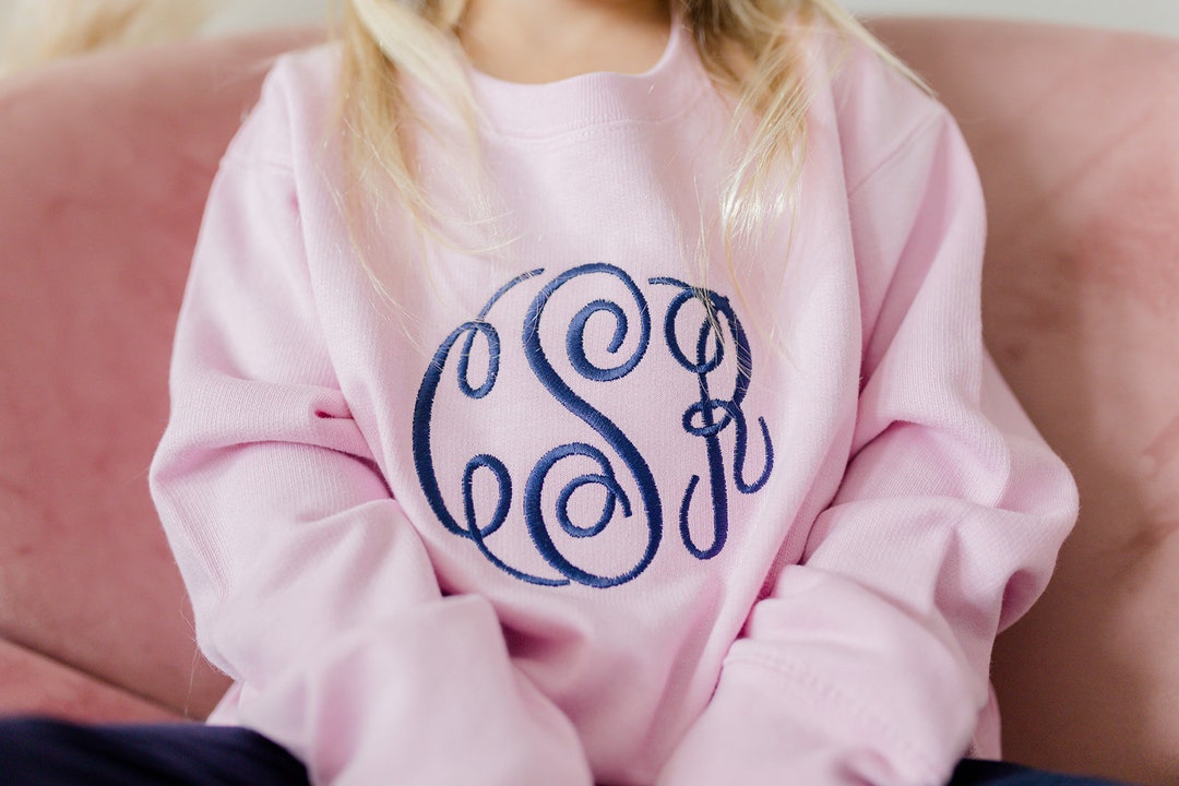 Monogrammed Sweatshirt, Kids Sweatshirt, Toddler Sweatshirt ...