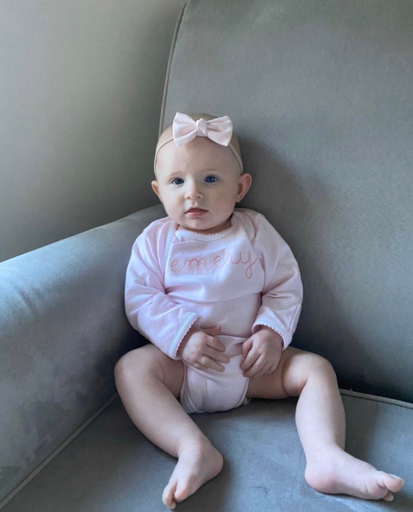 Personalized Baby Girl Outfit Monogrammed Baby Girl Clothing - Etsy