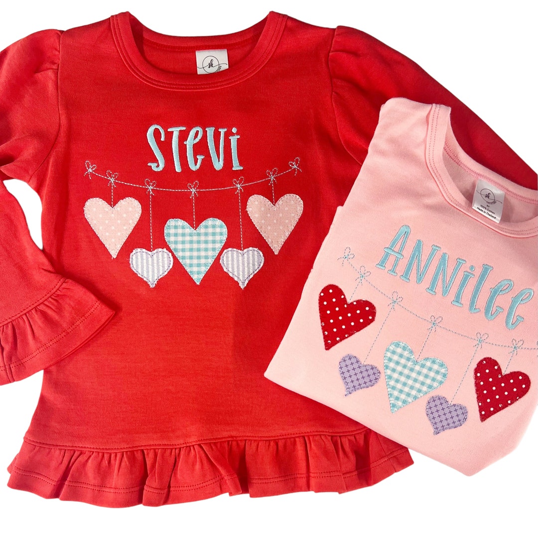 Girls Valentine's Day Shirt, Boys Valentine's Day Shirt, Personalized ...