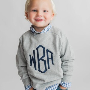 Monogrammed Sweatshirt, Toddler Sweater, Girls Monogram Shirt, Boys ...