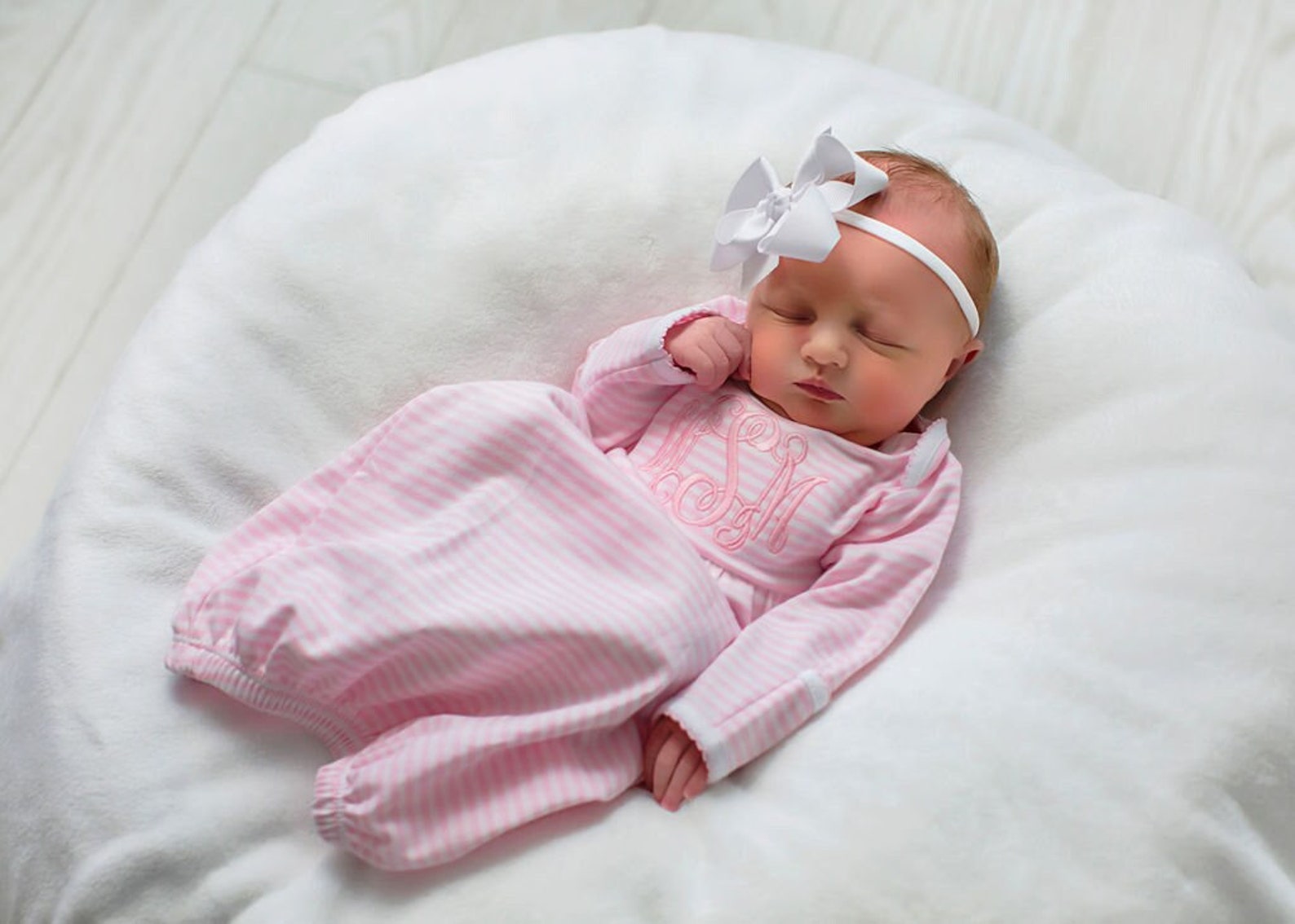 Baby Girl Take Home Outfit Coming Home Gown Monogrammed - Etsy