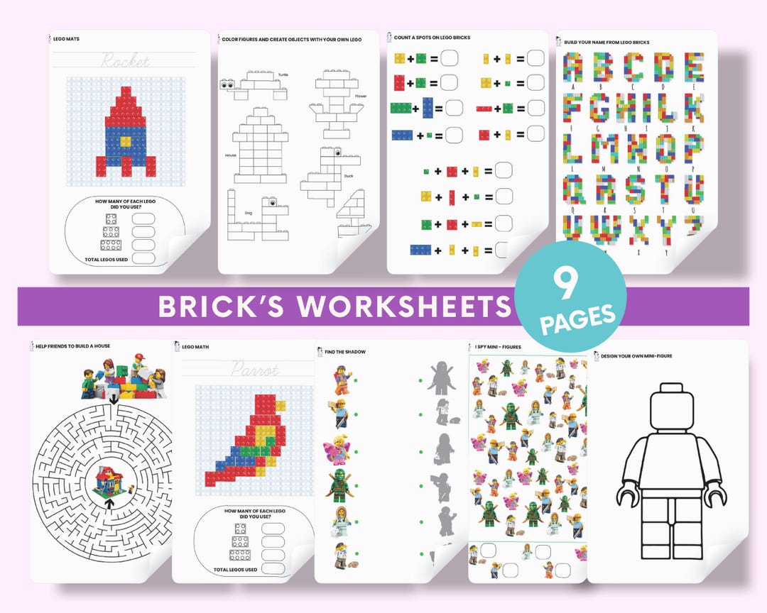 Building Block Alphabet Mats & Activities, Preschool Letter Recognition ...