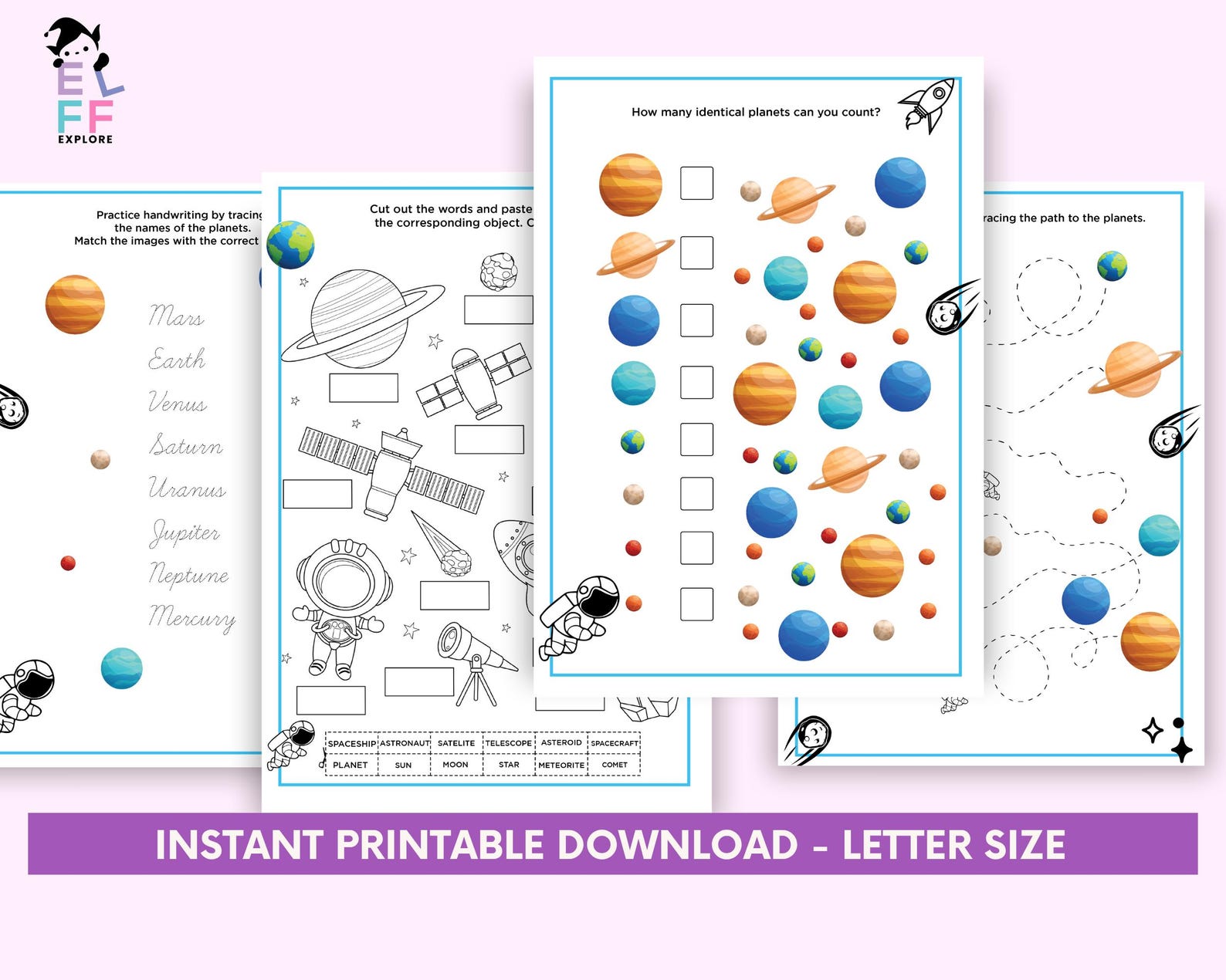 Solar System Worksheets for Kids | Planets Busy Book | Space Printable ...