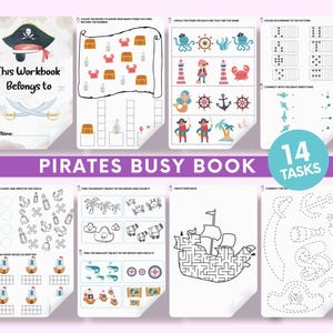 Pirate Activities for Kids | Printable Pirate Busy Book | Preschool ...