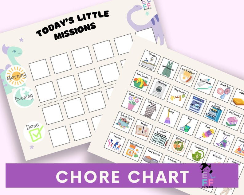 Printable Chore Chart for Kids | Daily Responsibilities Check List ...