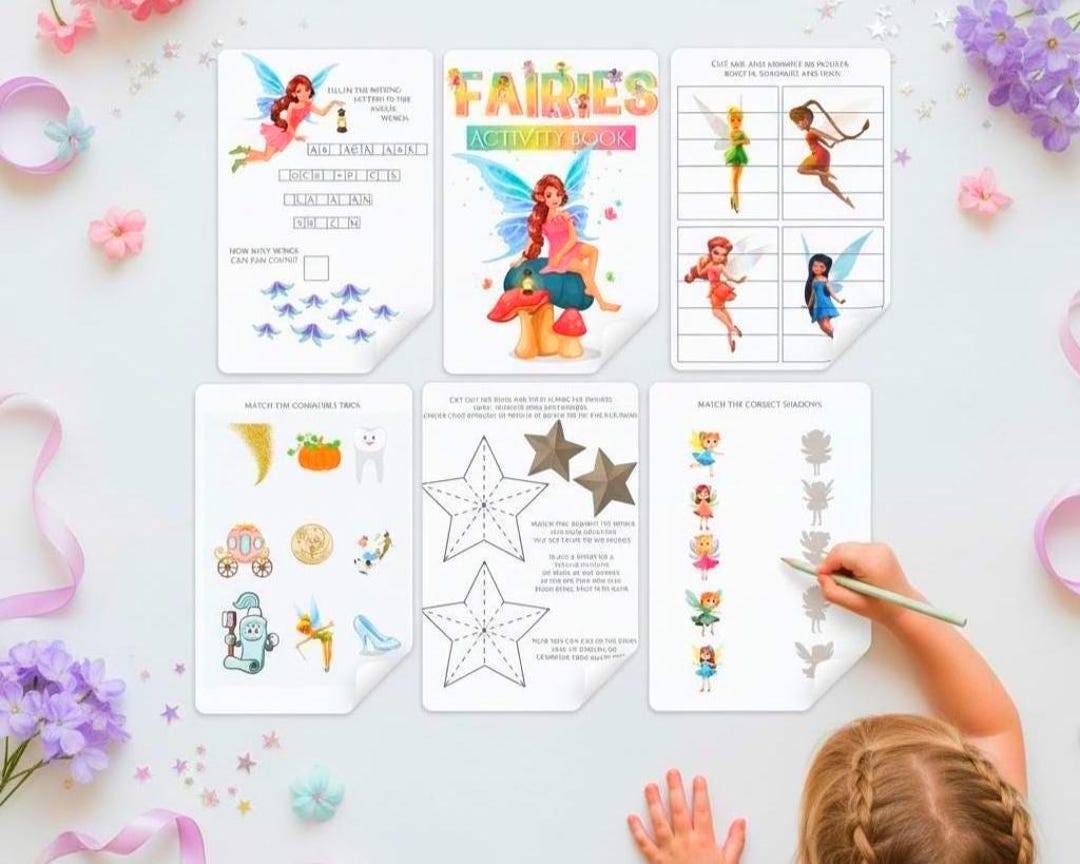 Fairy Learning Activities Printable | Preschool Busy Book Pages | PDF ...