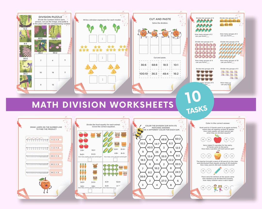 Printable Math Worksheets | Fun Division Worksheets for Kids | 10 ...