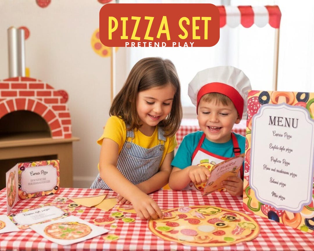 Pizza Pretend Play Set – Printable Food Craft Activity (PDF) - Etsy