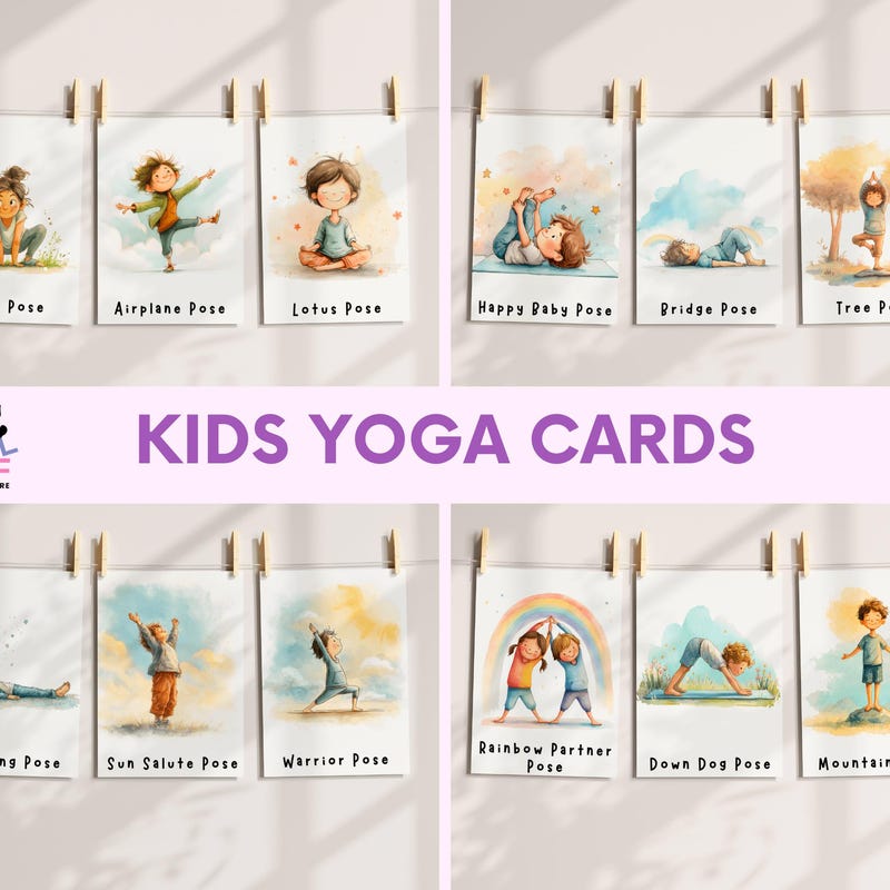 Yoga Cards for Kids - Etsy