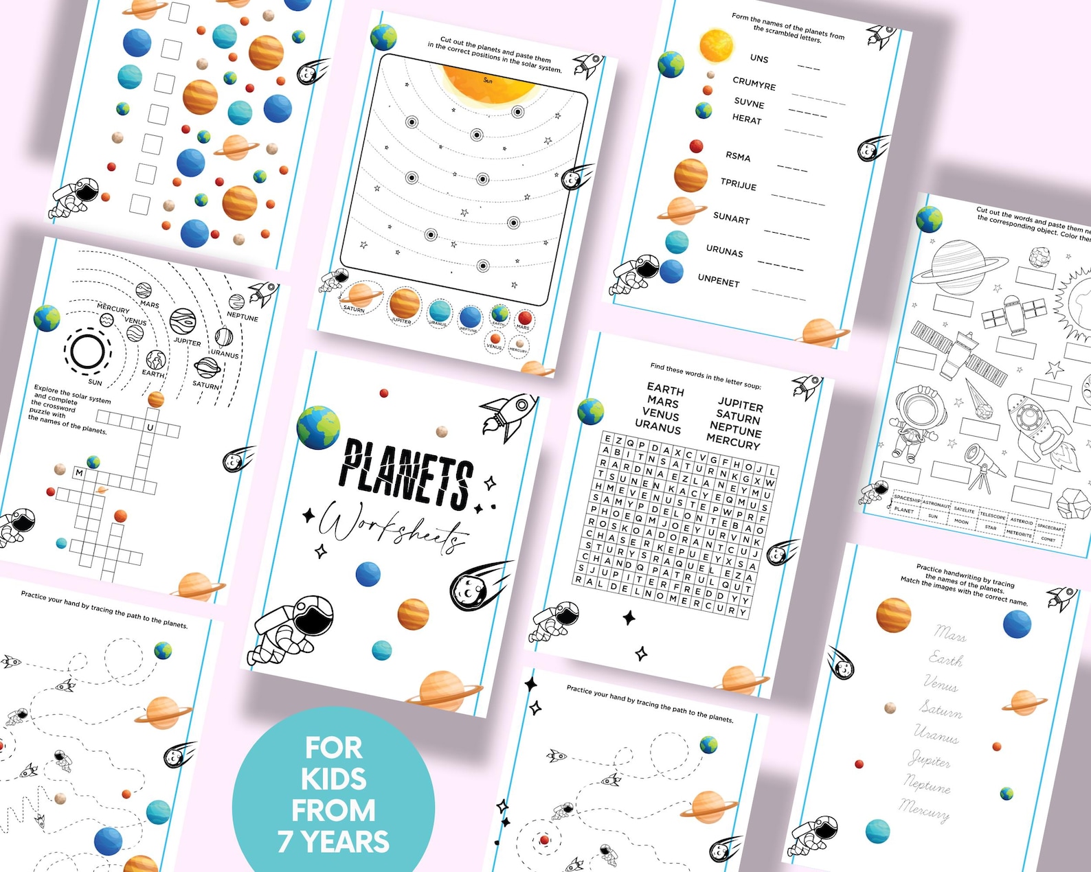 Solar System Worksheets for Kids | Planets Busy Book | Space Printable ...