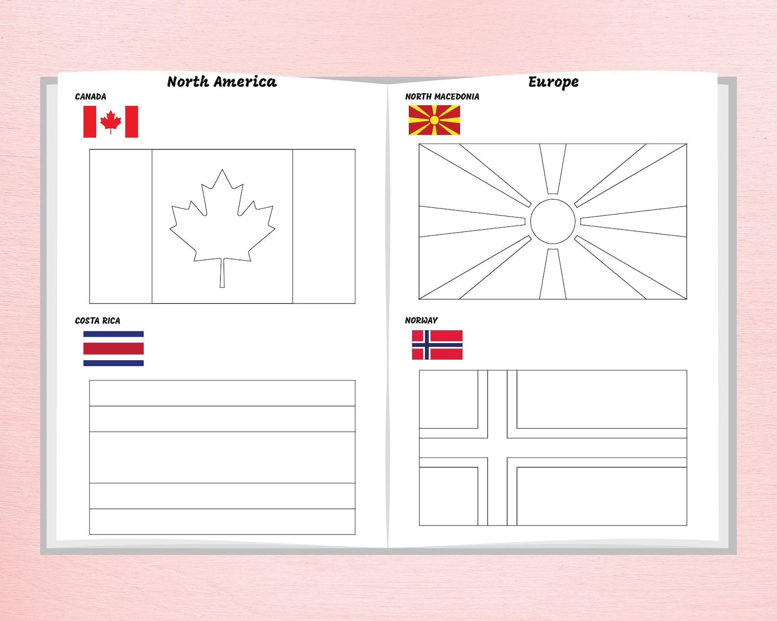 World Flags Coloring Pages for Kids, 195 Country Flags Printable ...