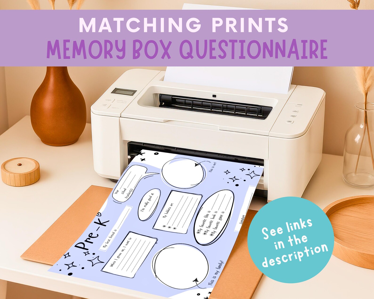 Printable School Memory Box Labels, Editable Filing System (digital ...