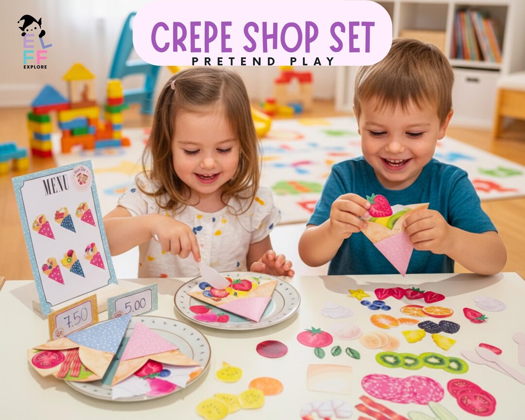 Pretend Play Shop Printable | Crepe Stand Dramatic Play Set | Preschool ...