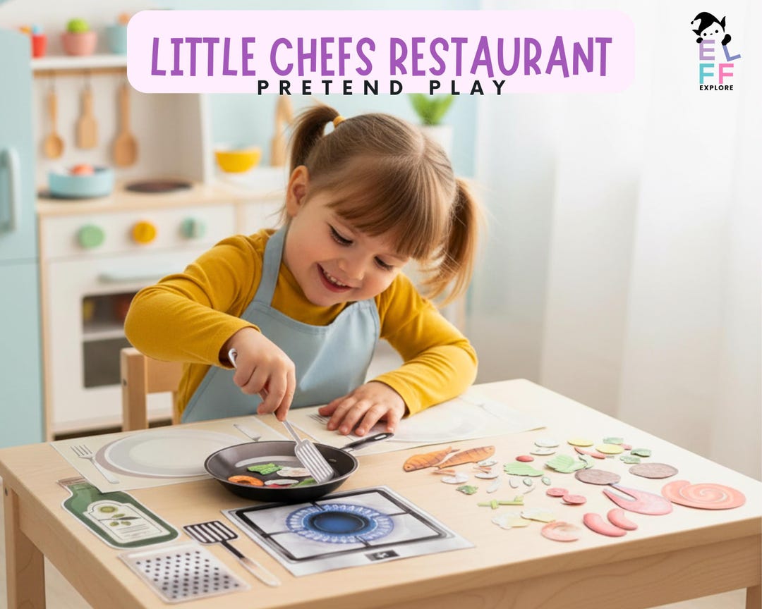Printable Kids Restaurant: Pretend Play Cooking Set (PDF) - Etsy