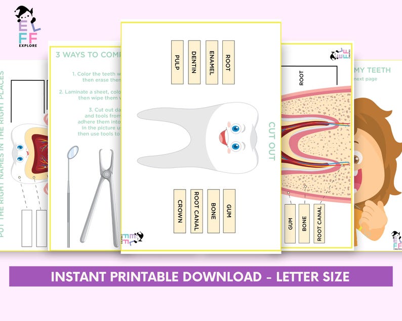 Dental Health Worksheets for Kids | Teeth Brushing Activity Printable ...