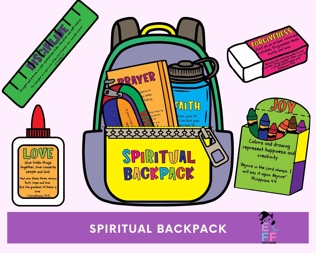 Bible Study Activity: Spiritual Backpack DIY, Christian Printable - Etsy
