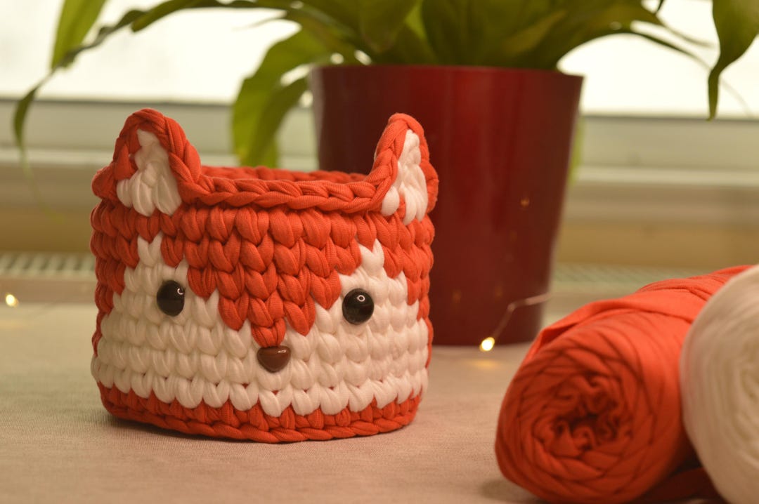 Fox Basket - Crochet Home Decor - Etsy