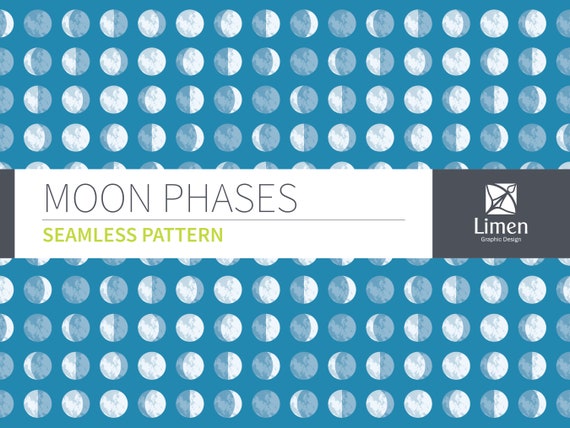 Moon Phases Vector Background Pattern - Etsy