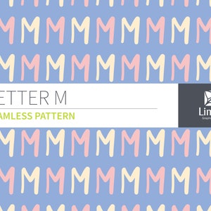 Alphabet Letter M Vector Repeat Pattern - Etsy