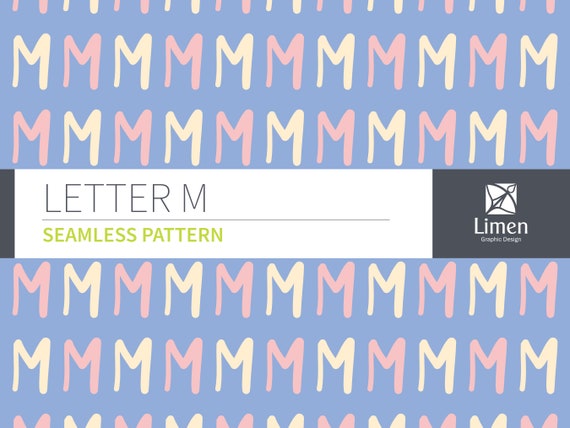 Alphabet Letter M Vector Repeat Pattern - Etsy