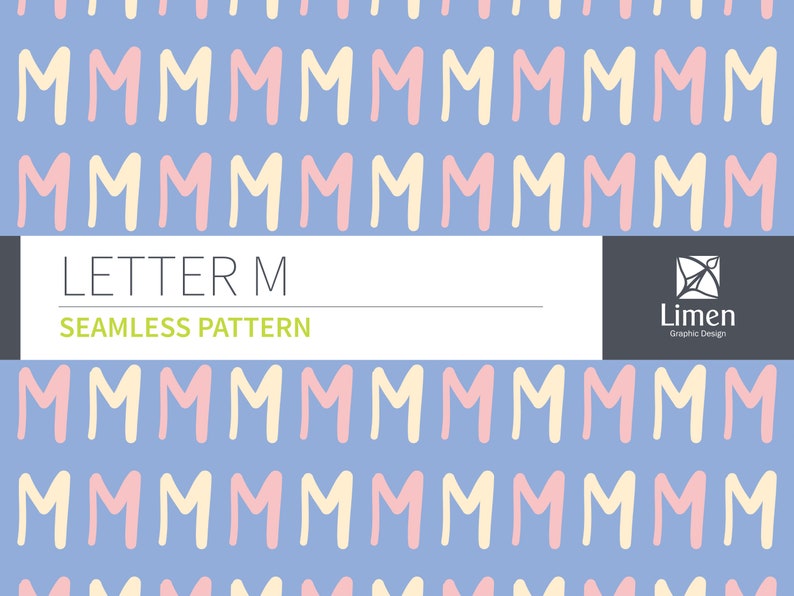 Alphabet Letter M Vector Repeat Pattern - Etsy
