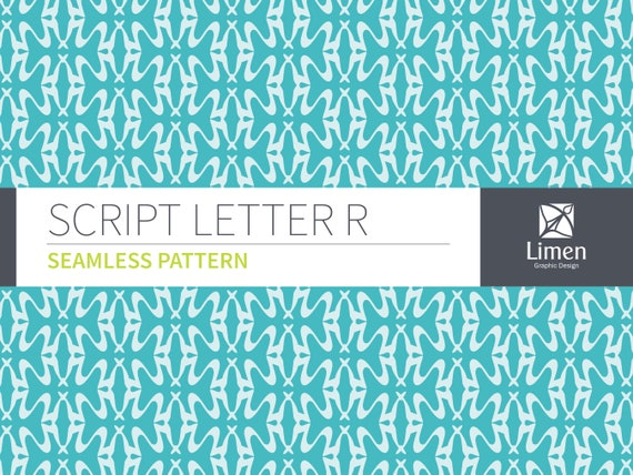 Vector Curvy Script Letter R Seamless Pattern for Fabric - Etsy