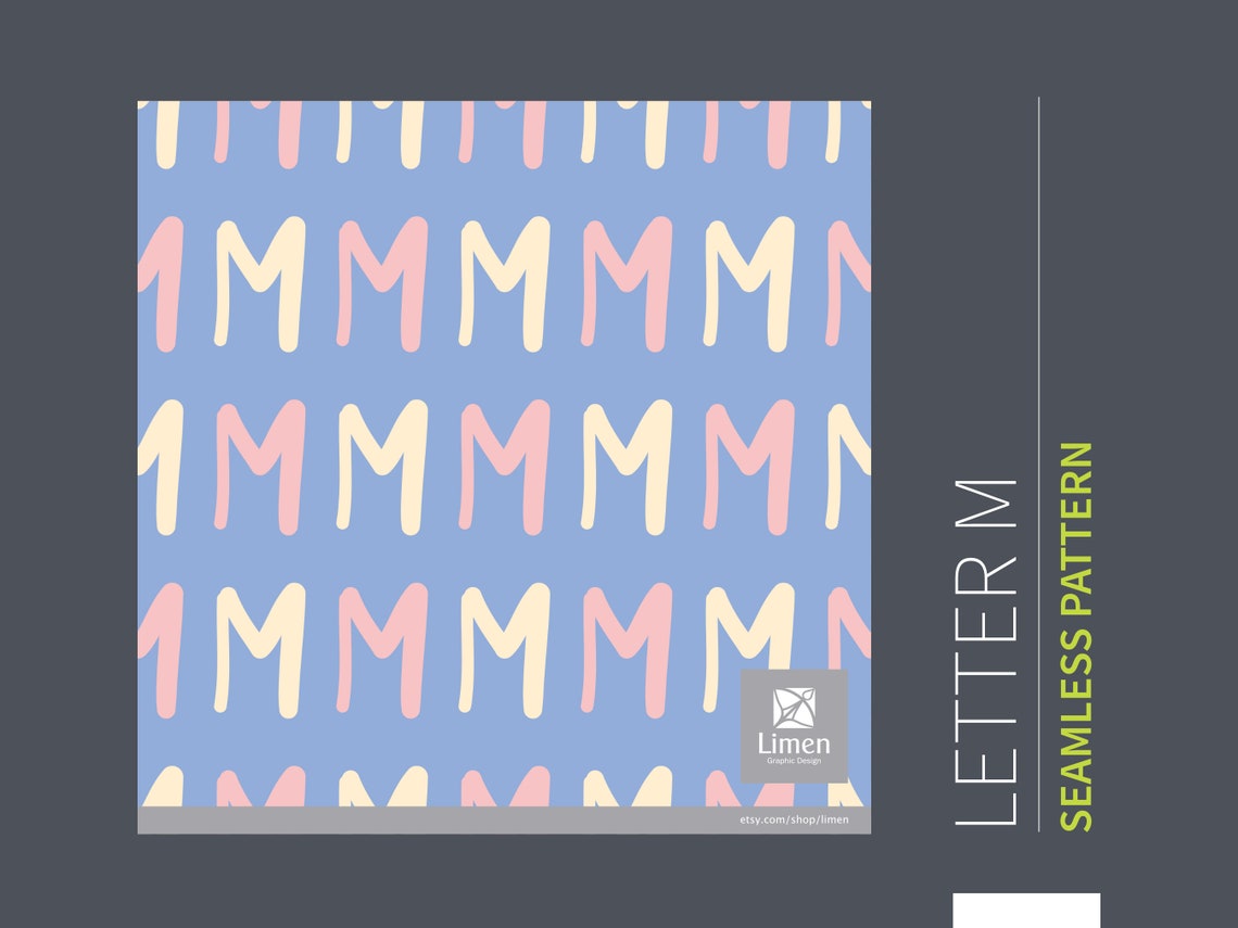 Alphabet Letter M Vector Repeat Pattern - Etsy