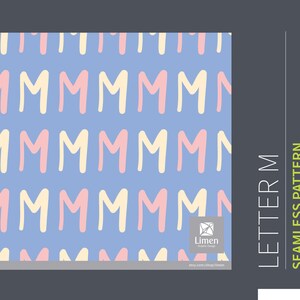 Alphabet Letter M Vector Repeat Pattern - Etsy