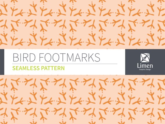 Vector Bird Footmarks Grid Seamless Pattern for Fabric Paper - Etsy