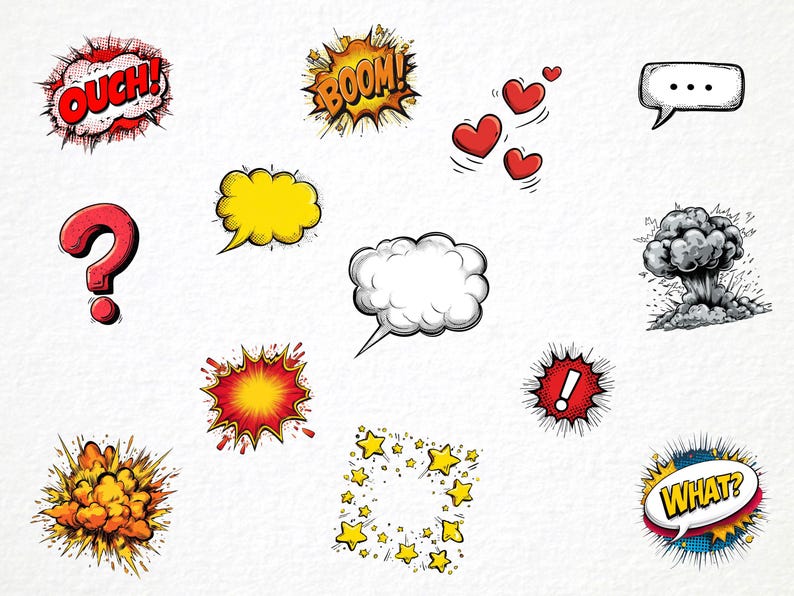 Comic Signs Clipart 41 PNG, Cartoon Symbols Illustrations, Cool Comic ...