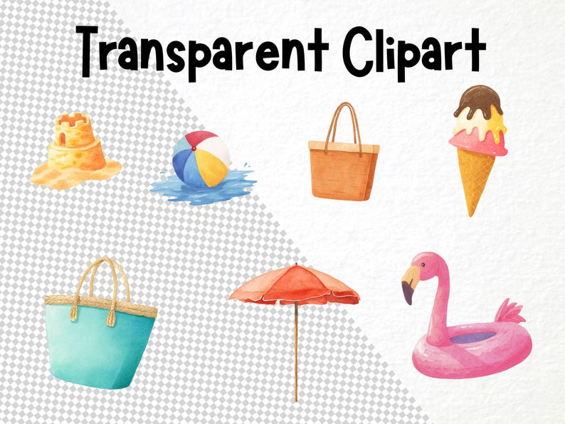 Pool Party Clipart 67 PNG, Watercolor Summer Fun Bundle, Swimsuit ...