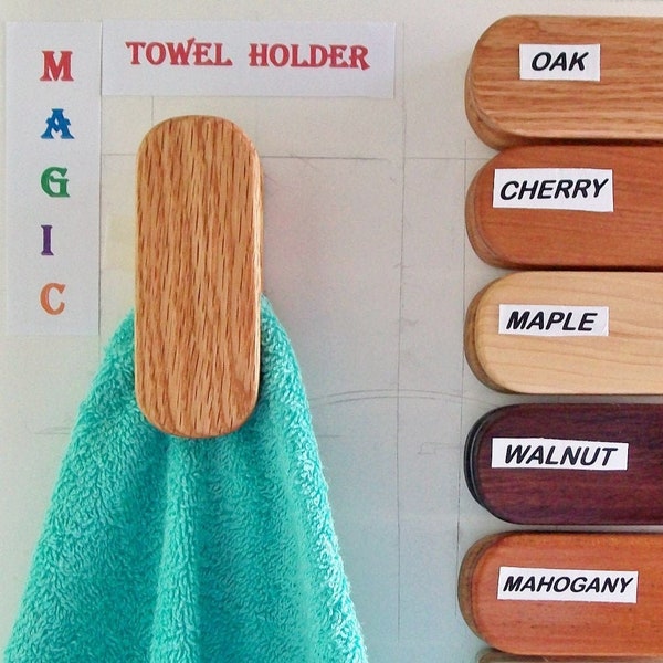 Wooden Marble Towel Hook - Etsy