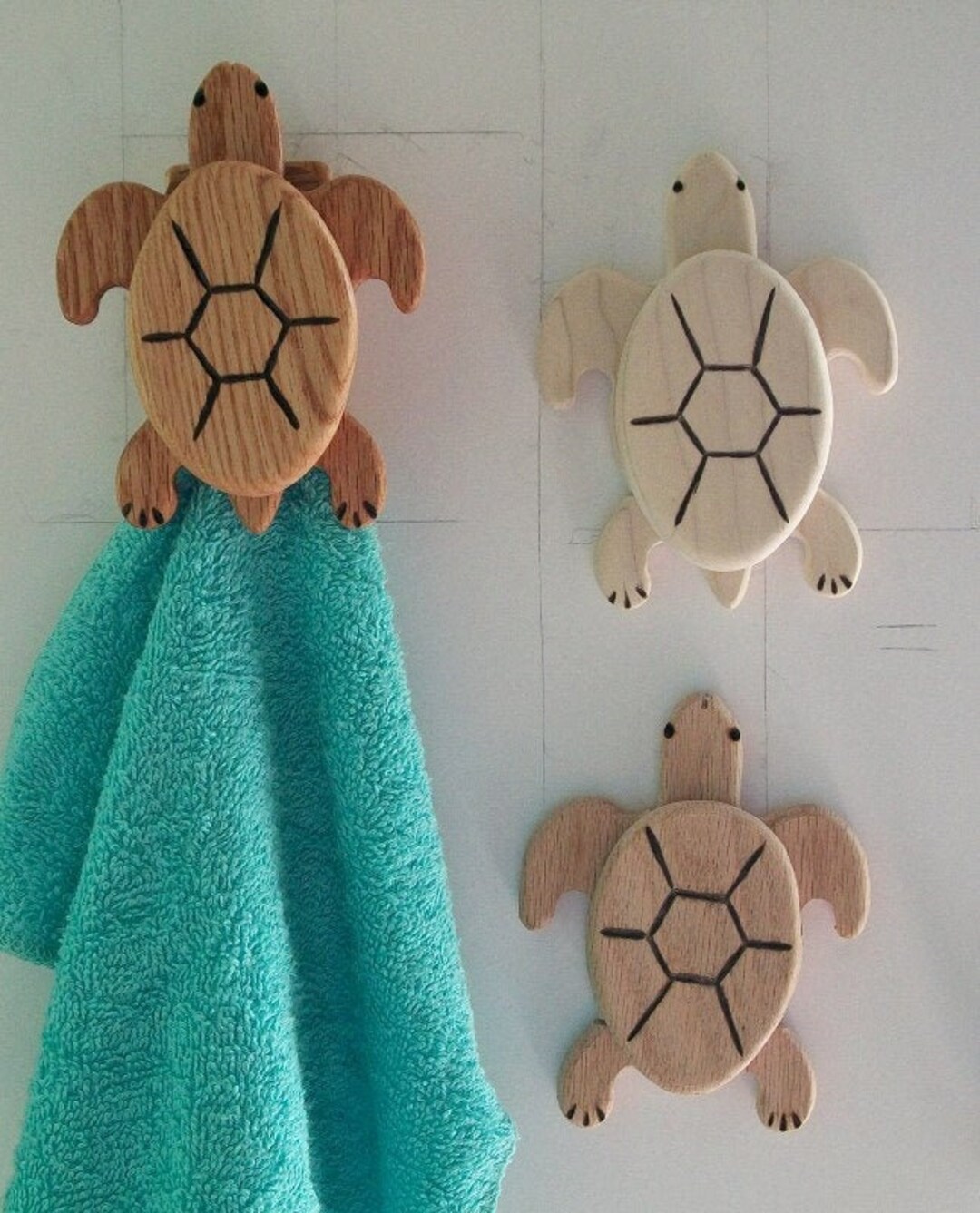 Wooden Turtle Wall Hook Turtle Wood Nautical Beach Decor - Etsy