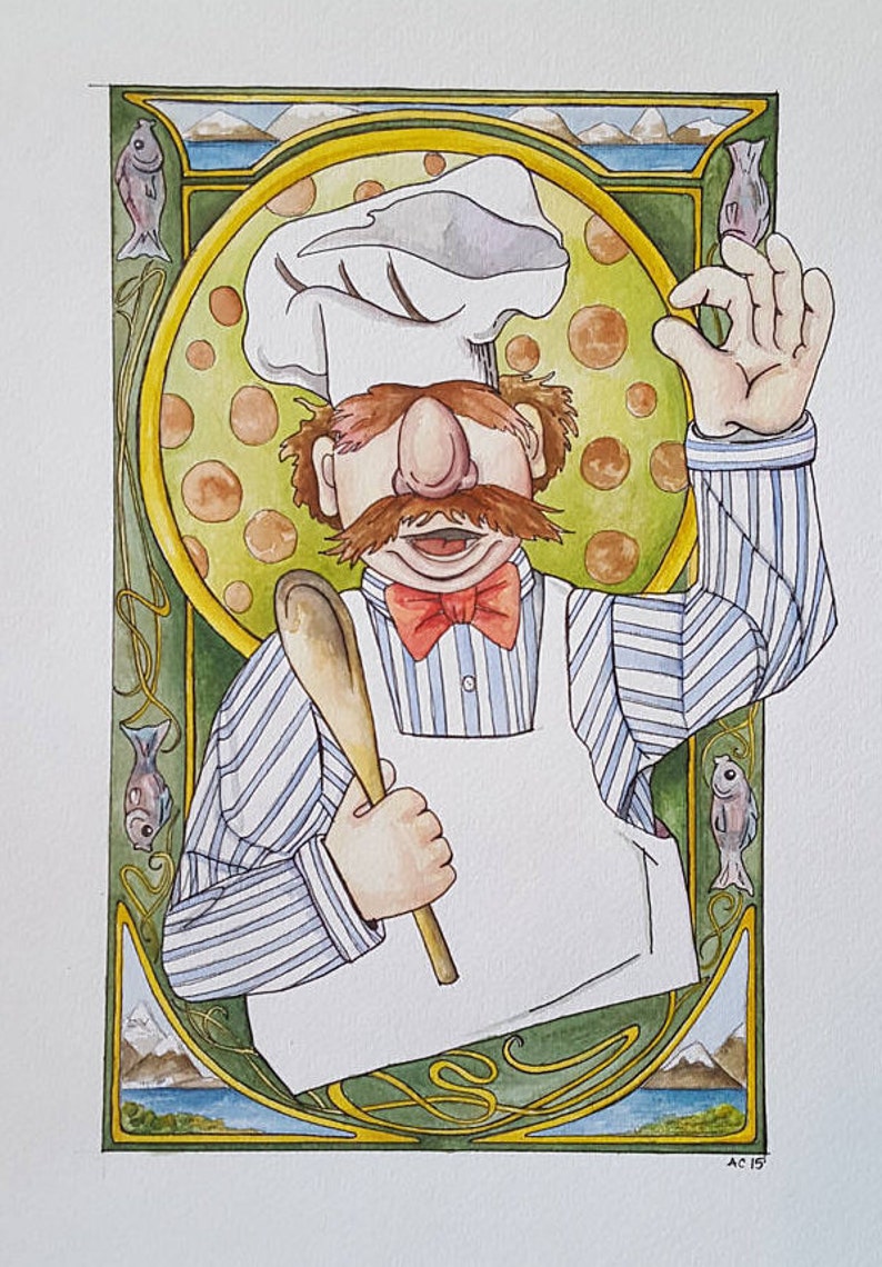 The Muppets Swedish Chef Print - Etsy