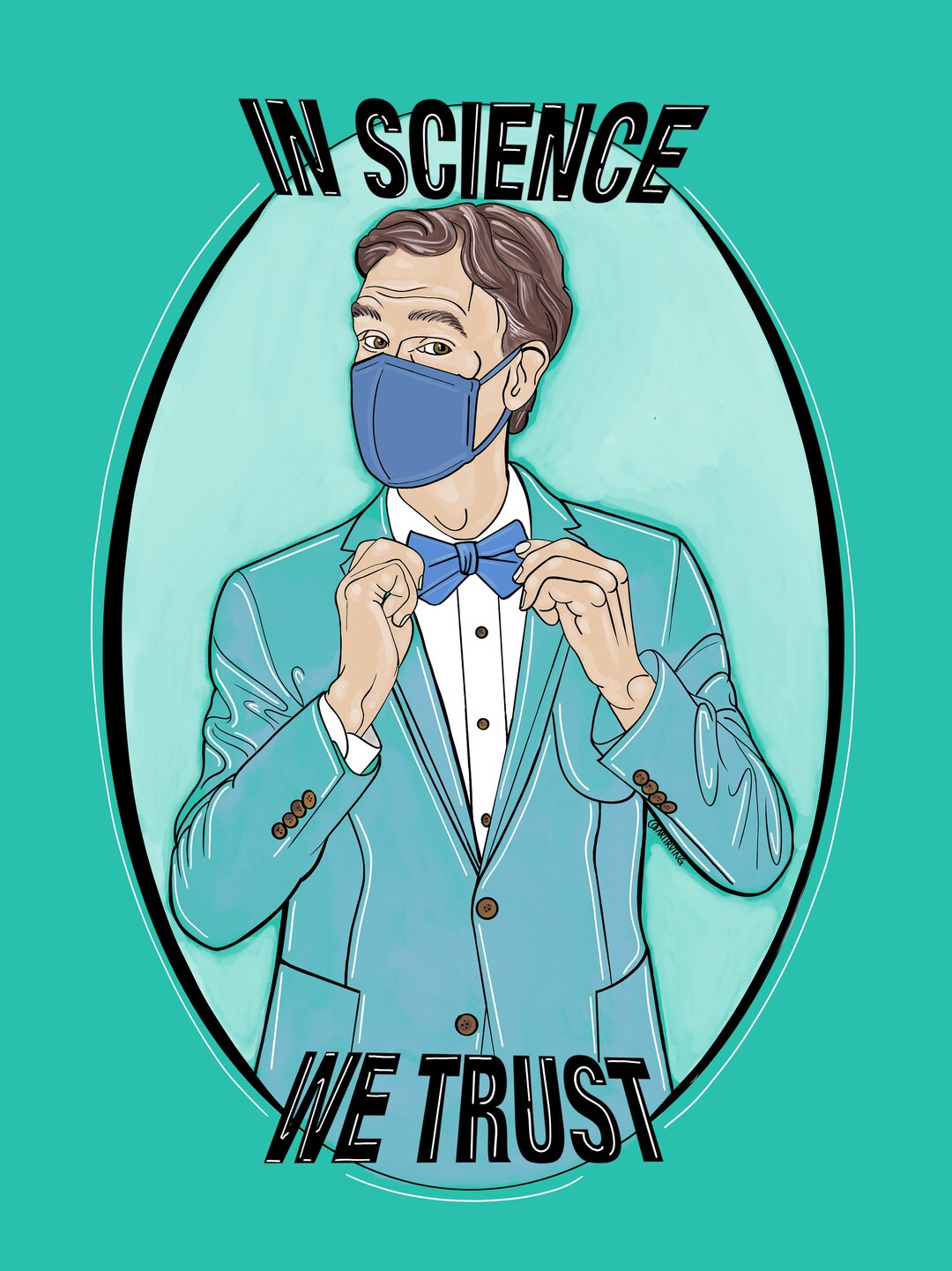 In Science We Trust Bill Nye Science Mask - Etsy