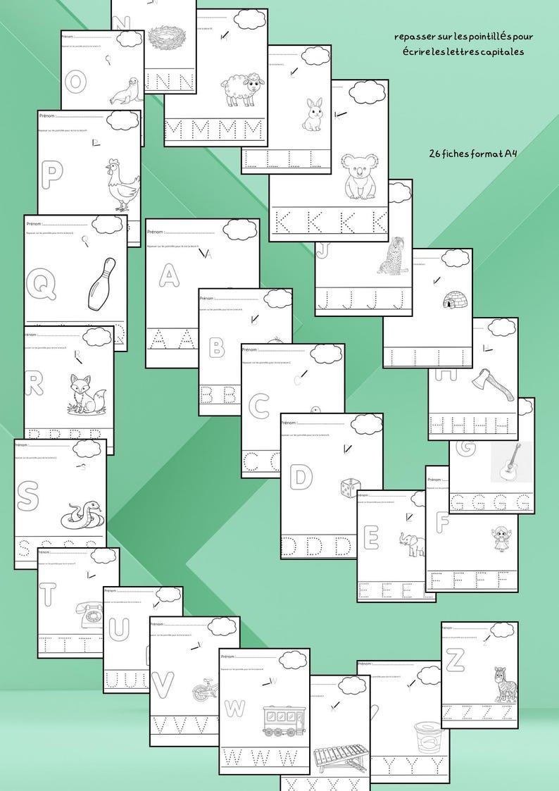 Alphabet Letter Recognition Cards Pack for Preschool | Uppercase and ...