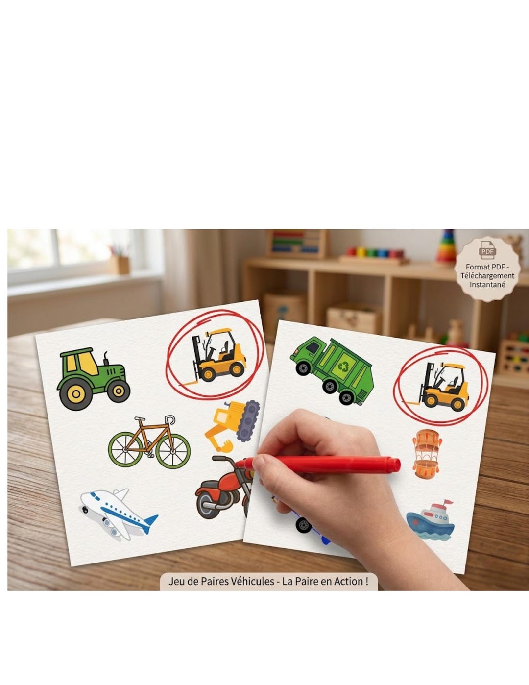 Matching Game - Visual Discrimination - Vehicles - Etsy UK