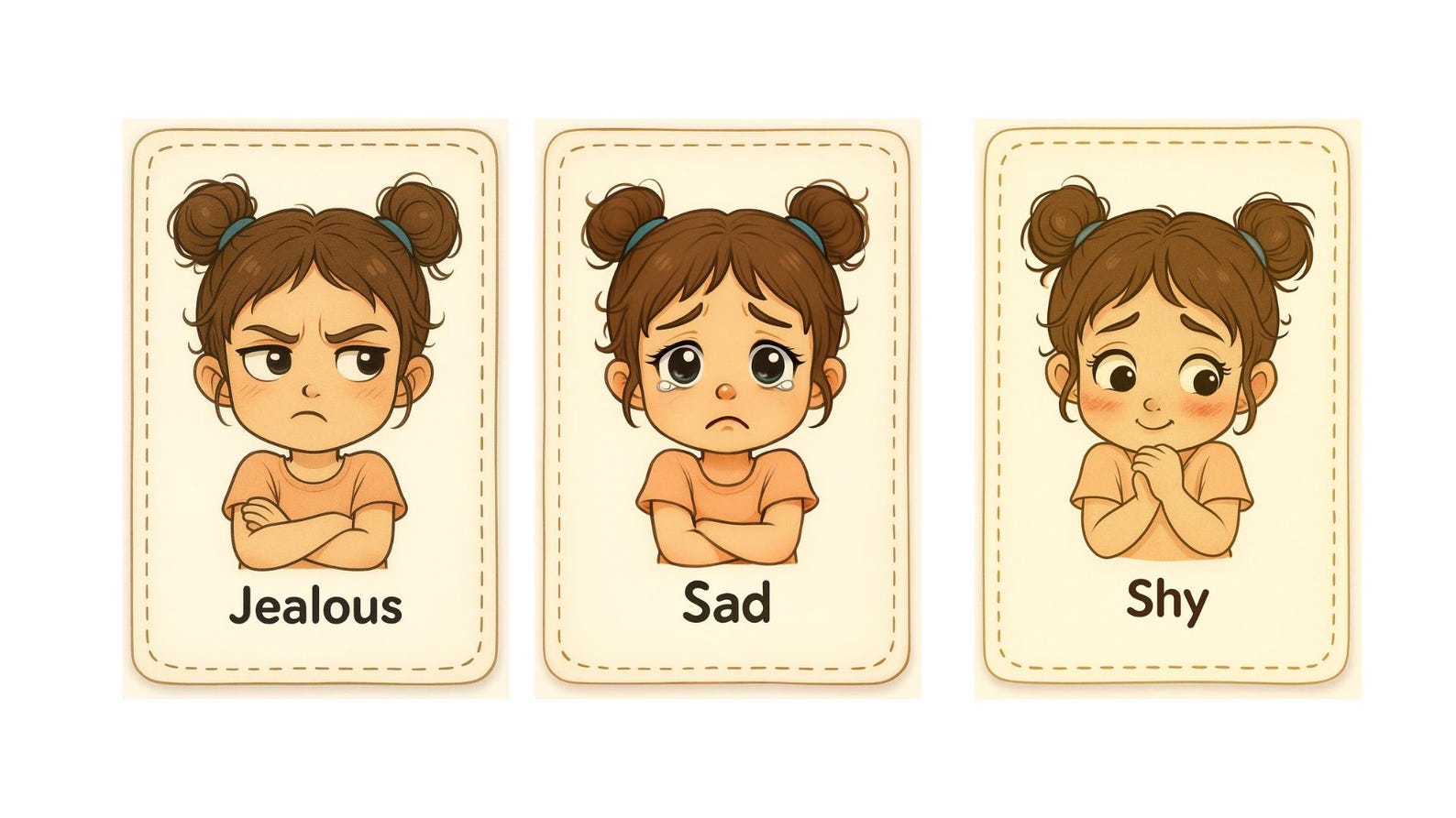 Feelings Flash Cards for Kids: Emotional Learning, Calm Corner (PDF ...