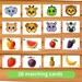 Montessori Matching Cards for Toddlers | Symmetry Puzzle | Fruit ...