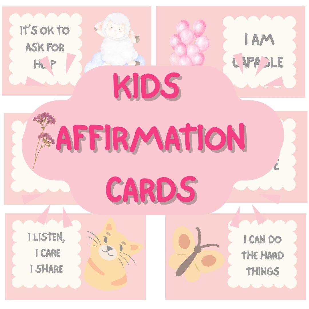 Affirmation Cards for Kids: Positive Self-esteem, Calm Corner ...