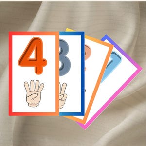 Counting Flashcards 1-10: Preschool Math Learning (3x5 US Letter PDF ...