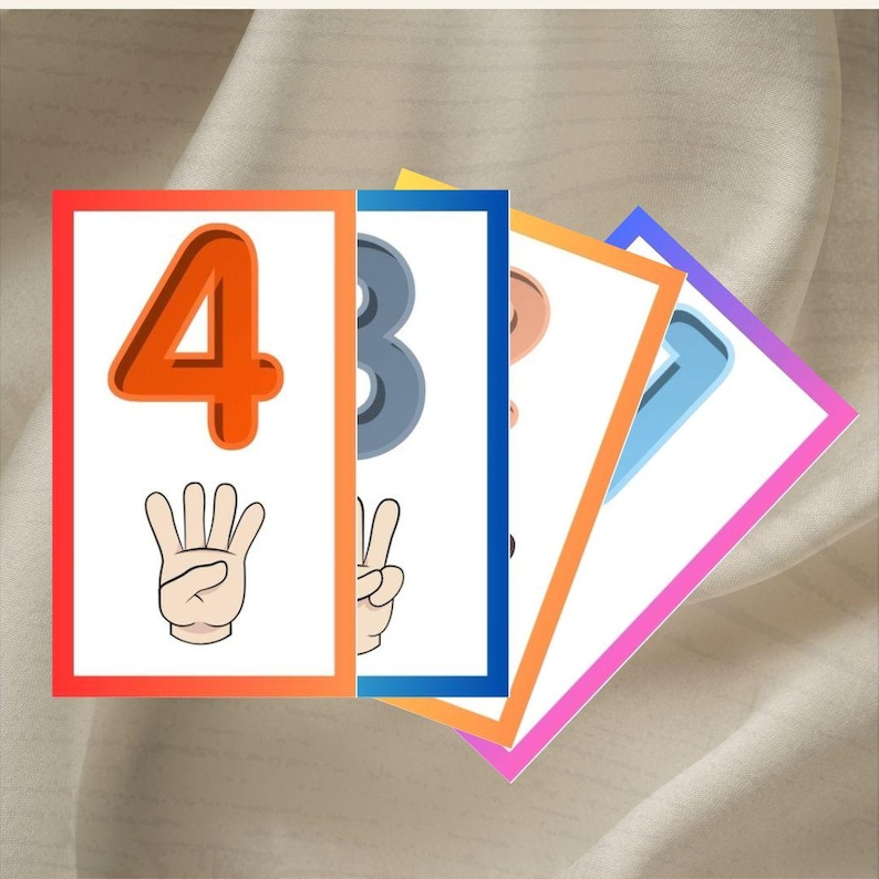 Counting Flashcards 1-10 | Printable Number Cards for Kids | Preschool ...