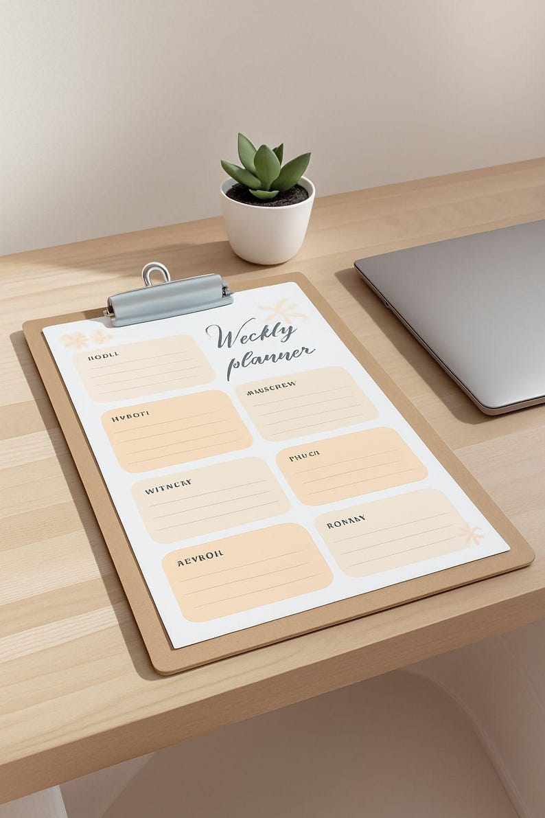 Simple Printable Weekly Planner - Etsy
