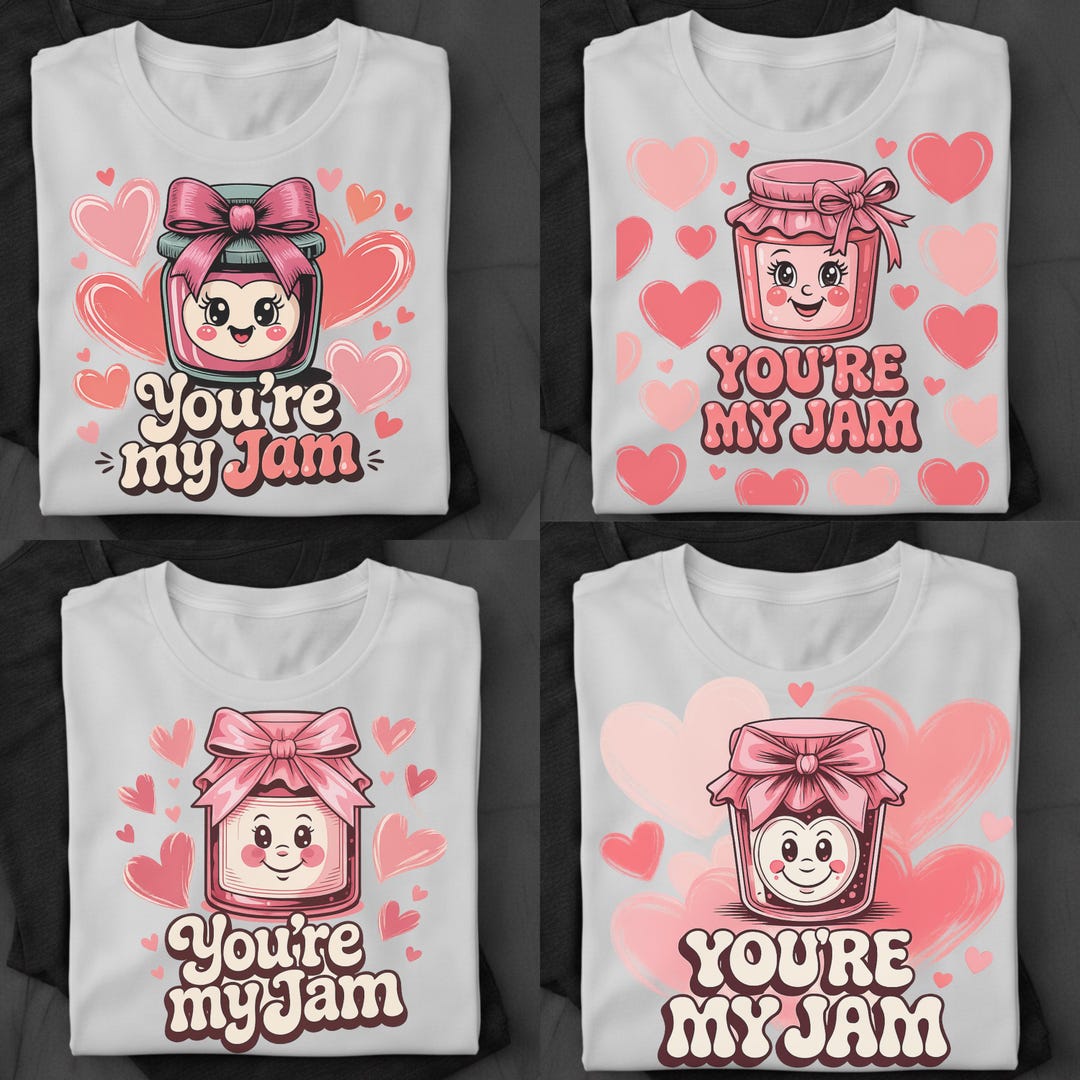 You’re My Jam PNG Valentine Clipart, Cute Kawaii Jar of Jam With Hearts ...