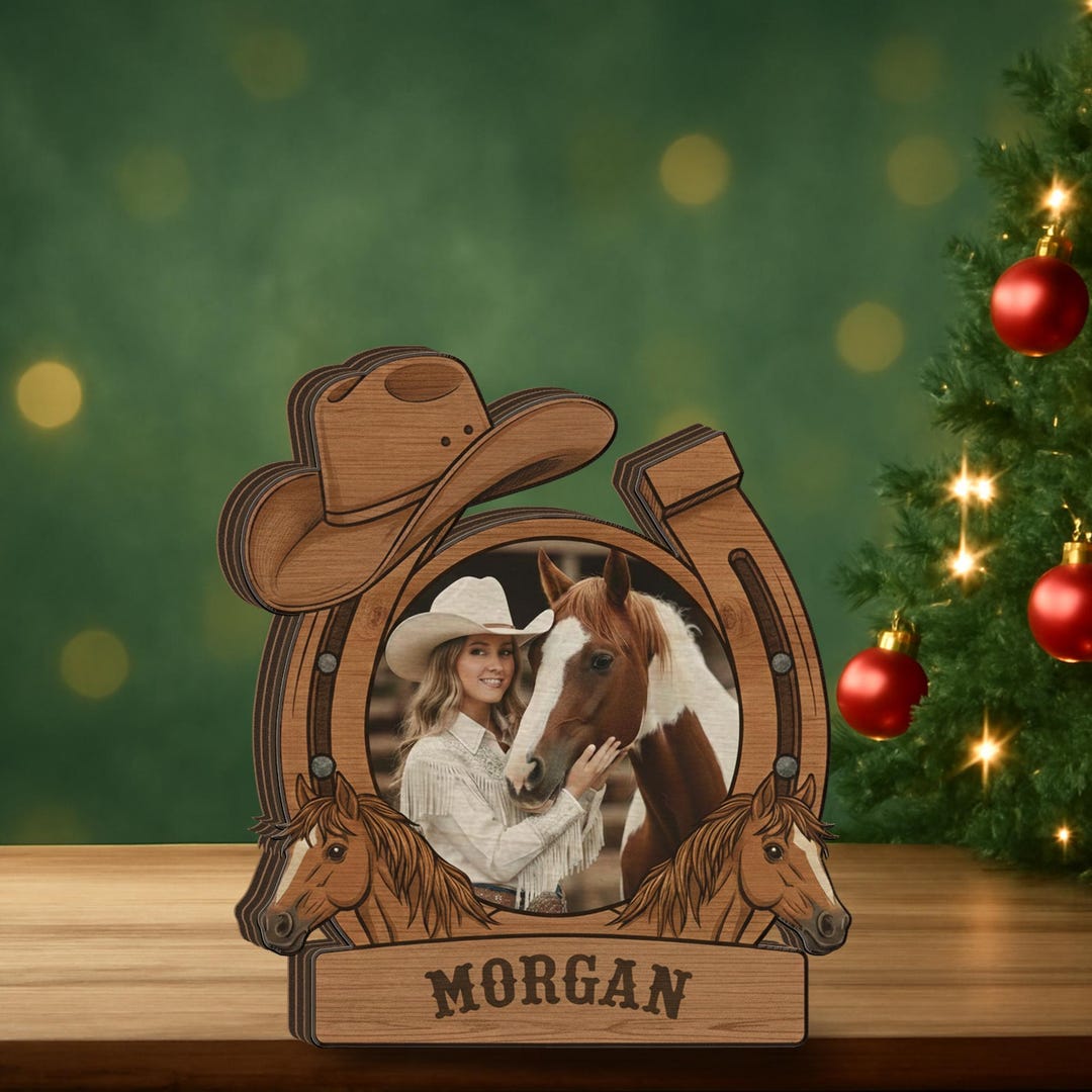 Western Wooden Block: Cowboy Hat, Horse Head, Personalized Engraving - Etsy