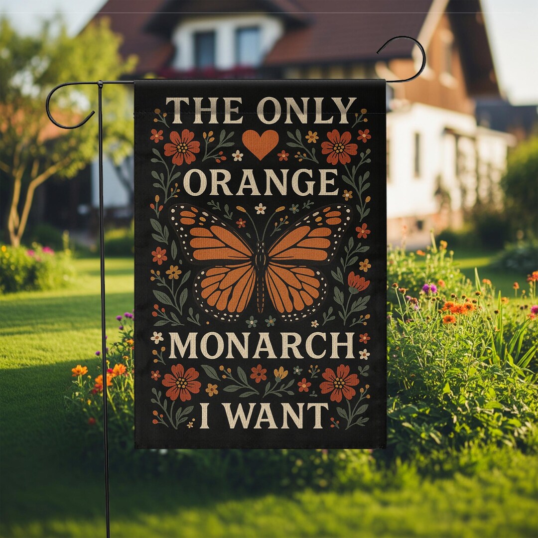 Funny Political Butterfly Garden Flag: Rustic Floral Outdoor Decor - Etsy