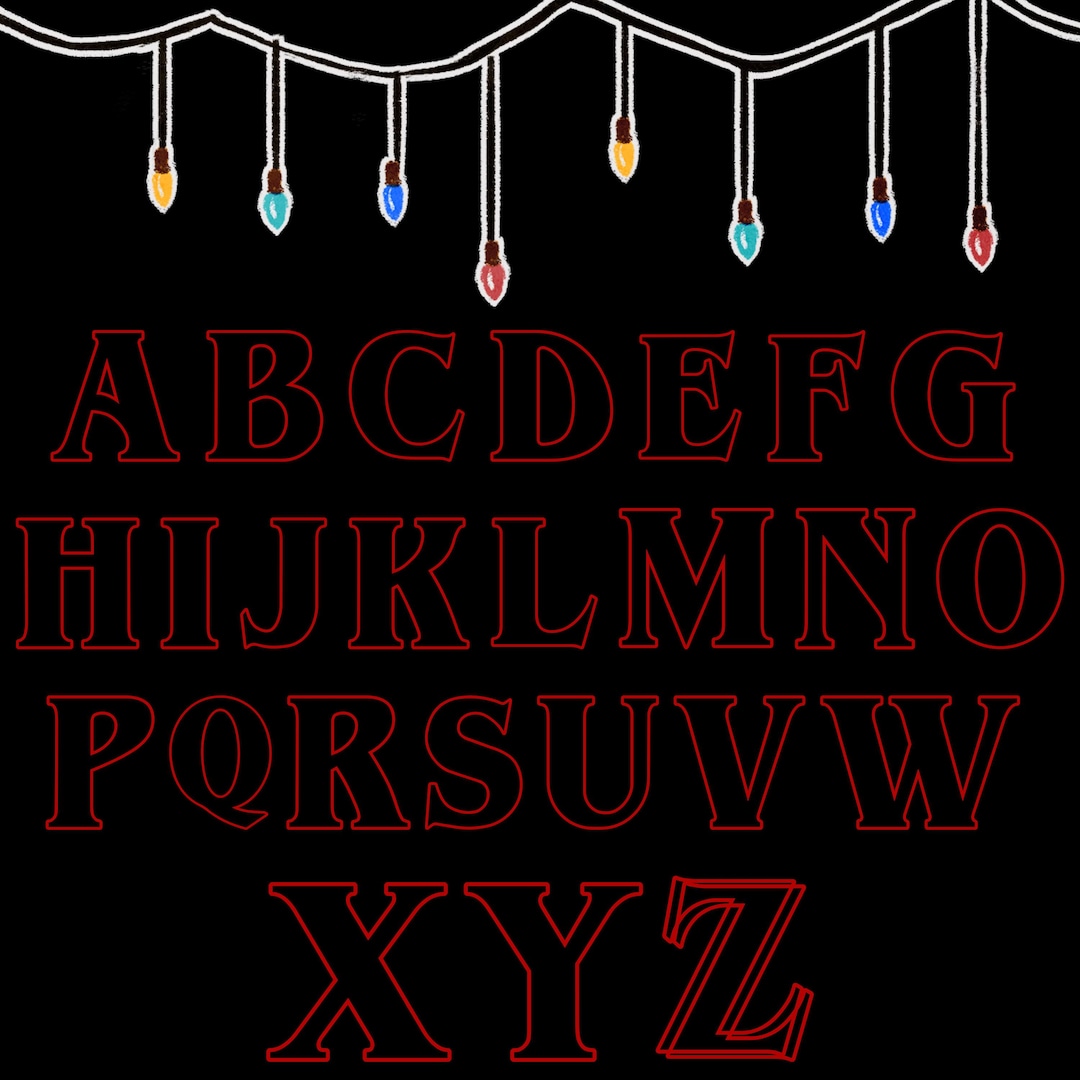 Stranger Things Font Bundle | Retro Horror Alphabet PNG SVG | Cricut ...
