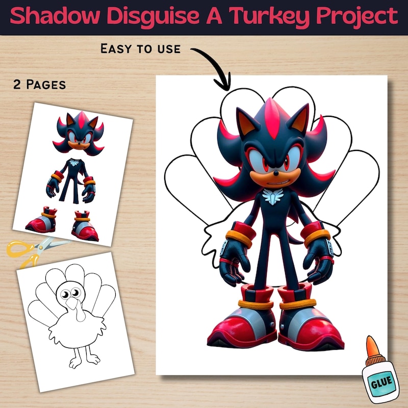 Sonic Hedgehog Turkey Disguise - Etsy